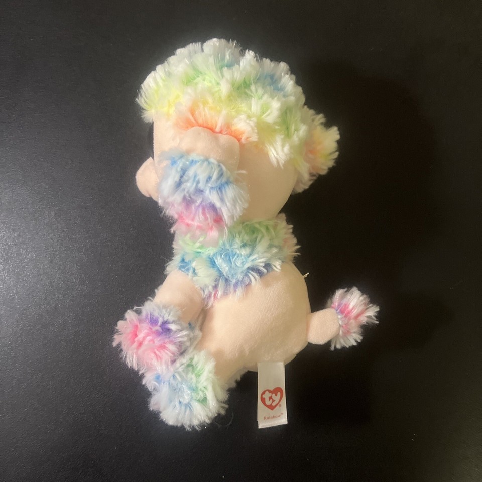 Ty Beanie Boos Rainbow Poodle Dog Puppy Plush 6" Bean Bag Stuffed ...