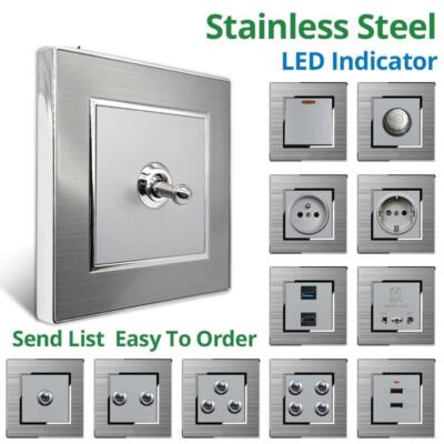 Toggle Button Switches Electrical Socket Plug Outlet Wall Light ...