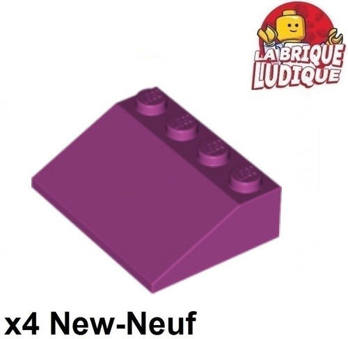 LEGO 4x Slope Brick Gradient Angled 33 3x4 Magenta 3297 New | eBay
