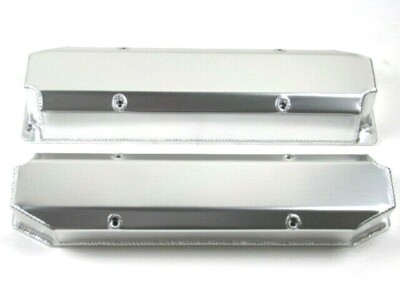 Mopar Chrysler 383 440 Fabricated Alum Valve Covers Clear Anodized ...