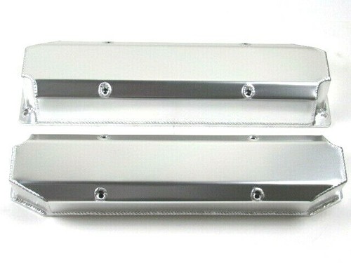Mopar Chrysler 383 440 Fabricated Alum Valve Covers Clear Anodized ...