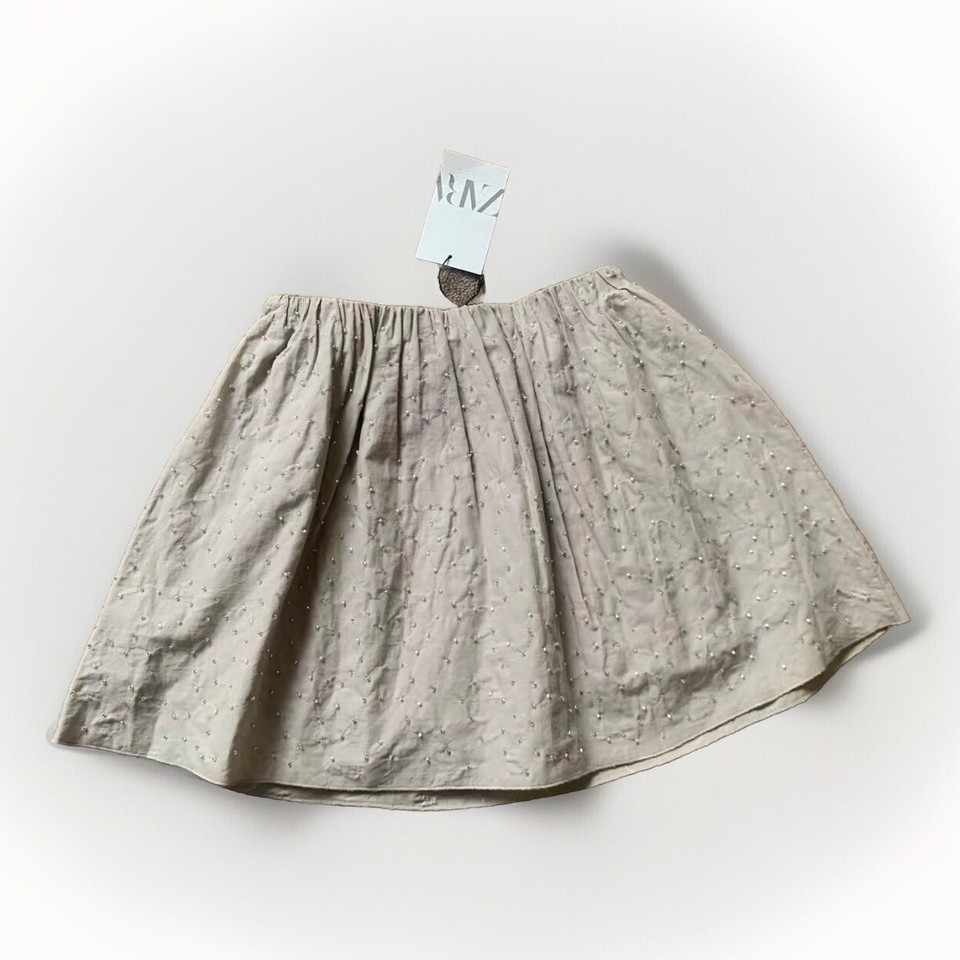 (New) ZARA KIDS Girls BEADED SKORT Skirt Light Brown Size 11-12 (152cm) | eBay
