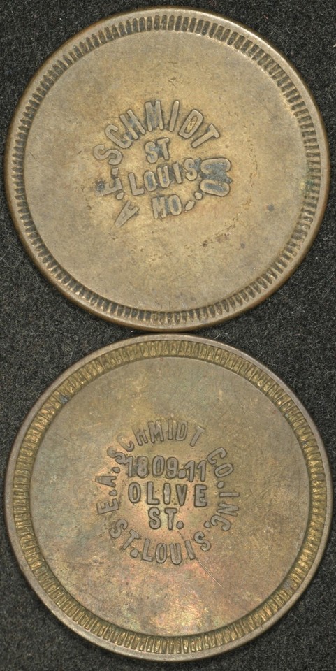 GOOD FOR 5 CENTS SAM'S TAVERN RAYMOND, ILLINOIS & L.J. BARBEAU PRAIRIE ...