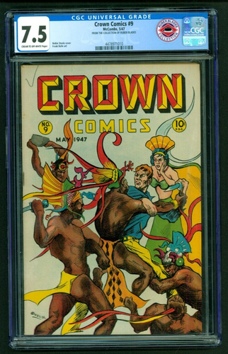 Crown Comics 9 CGC 7.5 VF- GOLDEN AGE McCombs 8/1947 | eBay
