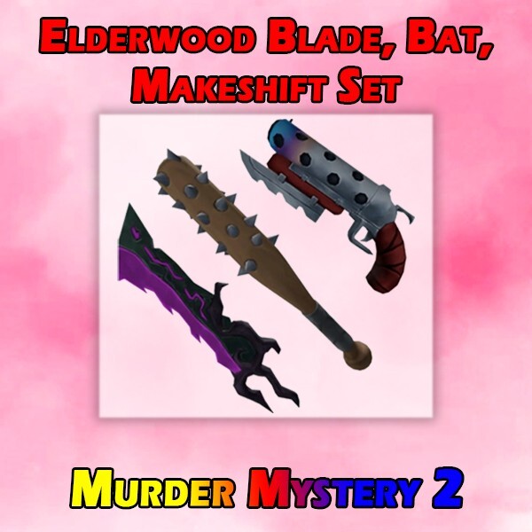 Roblox MM2 Elderwood Blade, Bat, Makeshift Set | Fast Delivery | Cheap ...