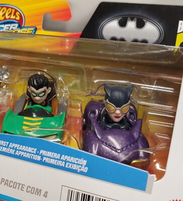 Hot Wheels Racer Verse Batman 4-Pack Robin Catwoman Harley Quinn VHTF ...