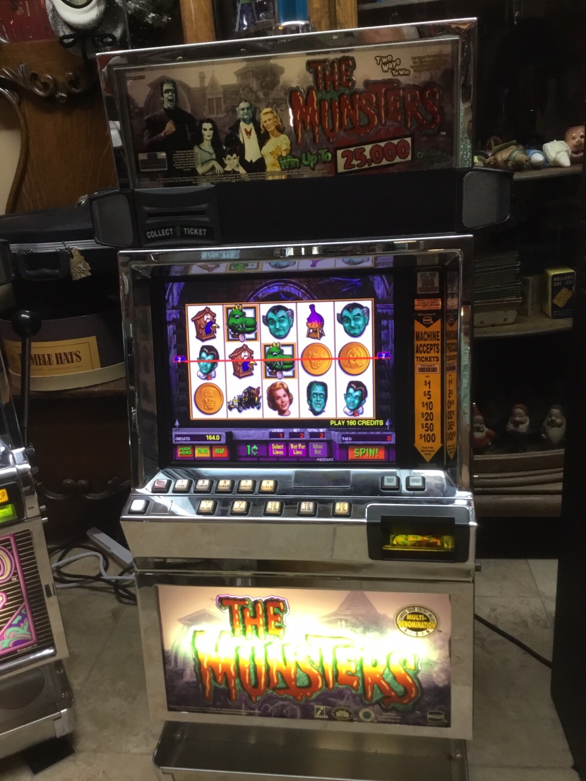 Rare IGT The Munsters Slot Machine Multi Denomination. | eBay