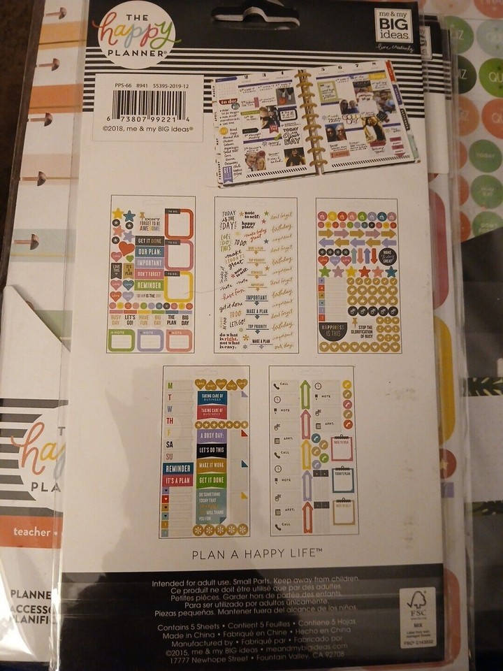 The Happy Planner Me & My Big Ideas Plan a Happy Life 265 Sticker Book ...