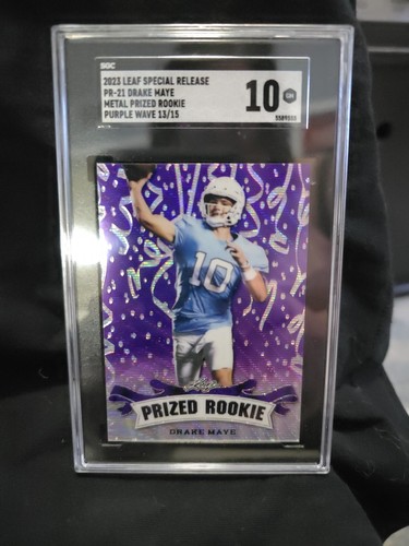 2023 LEAF SPECIAL RELEASE PR-21 DRAKE MAYE METAL PRIZED ROOKIE PURPLE ...