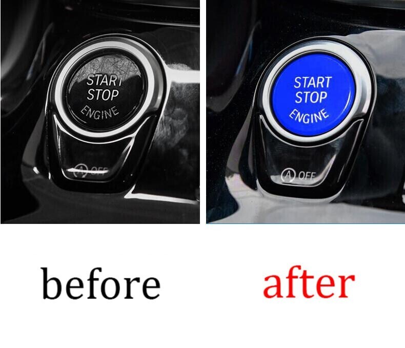 For BMW X3 F25 X4 F26 11-2018 ABS Blue Start Button Ignition Switch ...