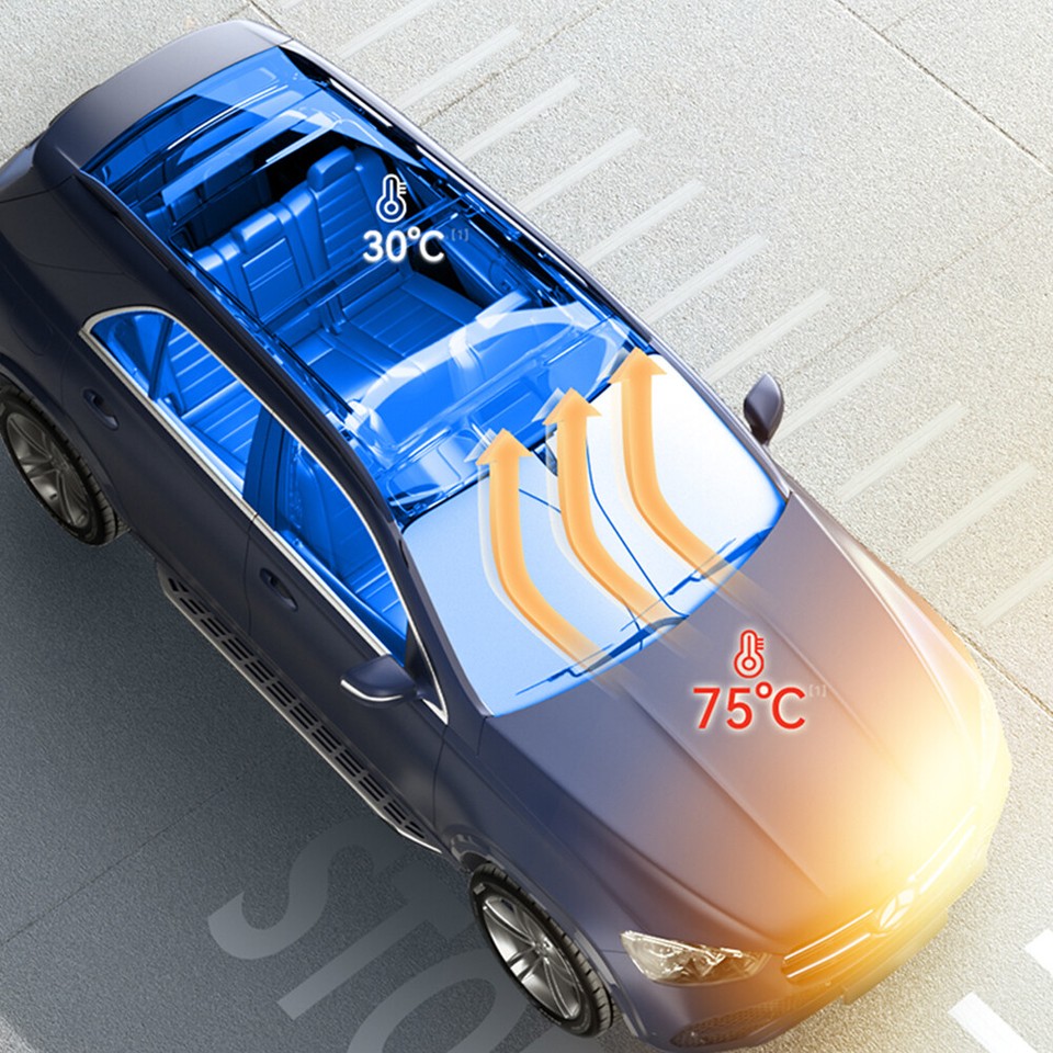 Front Window Shade Anti-infrared Car Sun Shield Silver Coated for Auto ...