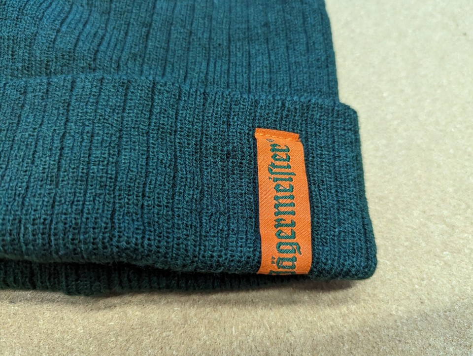 Jagermeister Green Beanie Hat One Size Logo Water Resistant Winter ...