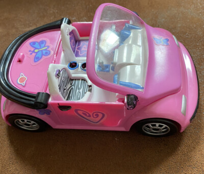 Polly Pocket Pink VW Bug Car 2001 Flip Down Seats | eBay