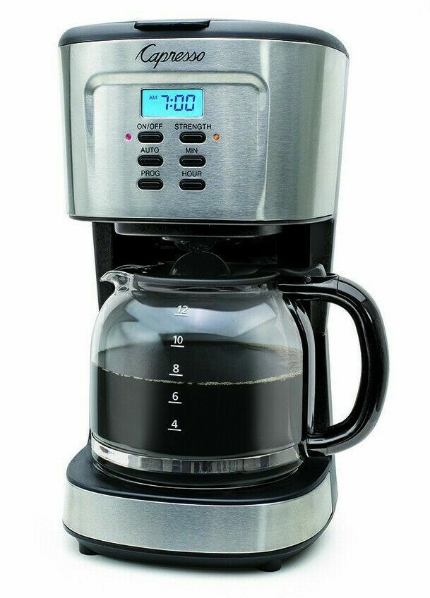Capresso 12-Cup Programmable Coffee Maker, Stainless Steel 794151402751 ...