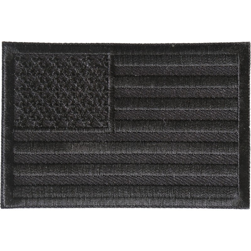 Tactical American Flag Black Flag Sew on Iron on Embroidered Patch 3" x ...