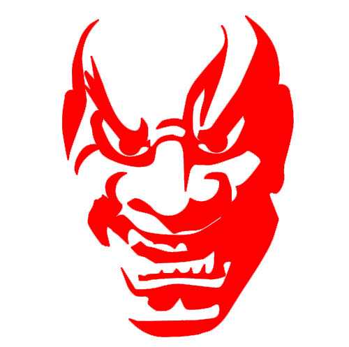 Japanese Noh Mask sticker VINYL DECAL Dance Drama Kan'ami nōgaku ...