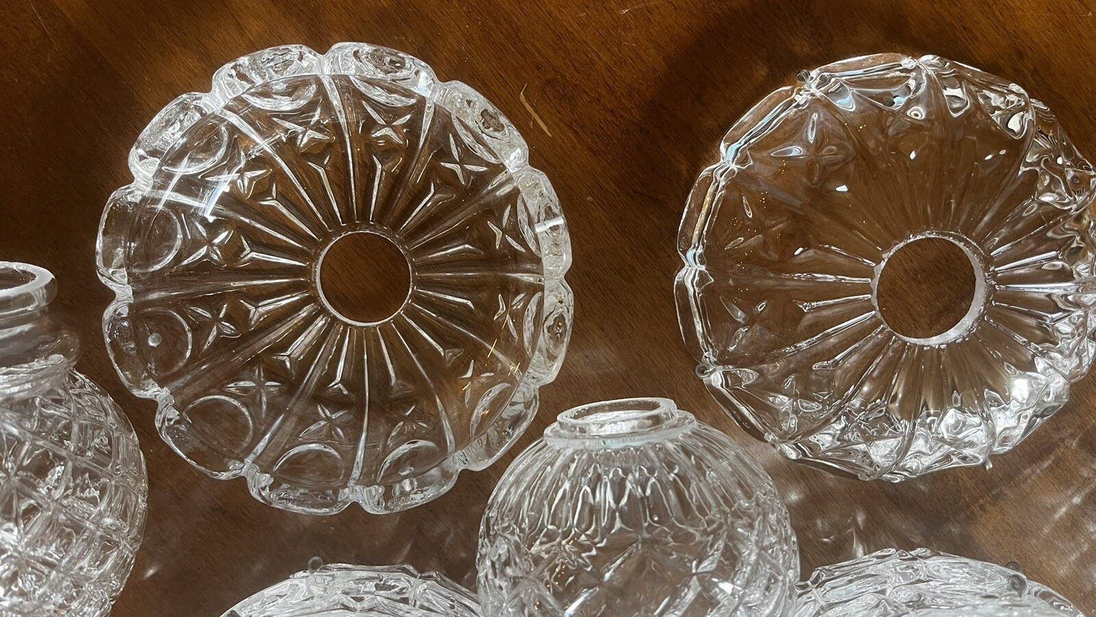 14 Antique Vintage Crystal Chandelier Cups w/4 Silver Pins Each & 3 ...