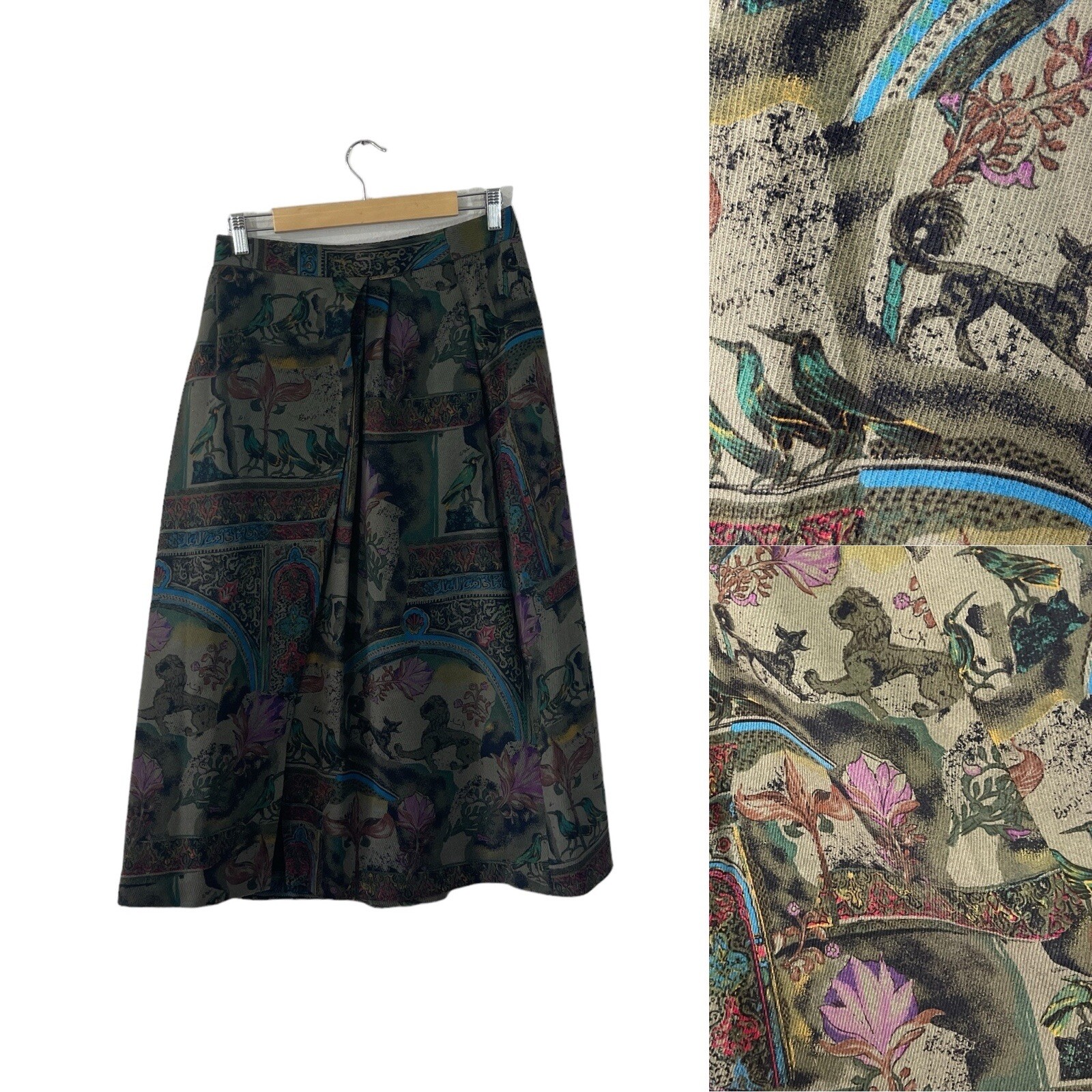 Vintage Geiger Collection 40 Midi Wool Skirt A-Line W… - Gem