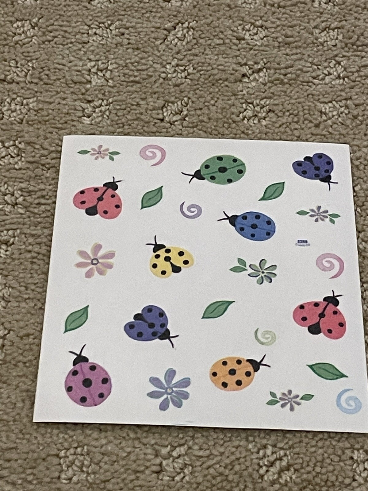 Ladybug Flowers Flying Around With Little Swirly Stuff | eBay