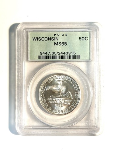 1936 Wisconsin Silver Commemorative Half Dollar PCGS MS65 Mint State 65 ...