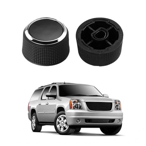 2 PCS Volume Control Knob Radio Knob Replacement for Chevy Tahoe black ...