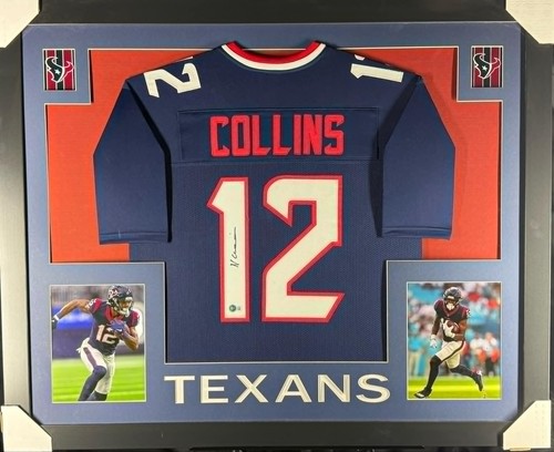 NICO COLLINS Signed/Autographed Custom Jersey in 35x43 Frame - Beckett ...