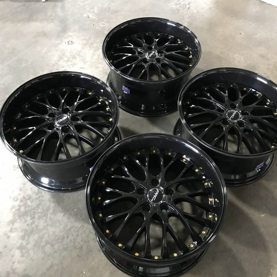 Used 18x9 ARC AR6 AR06 5x112 35 73.1 Black Wheels set(4) | eBay