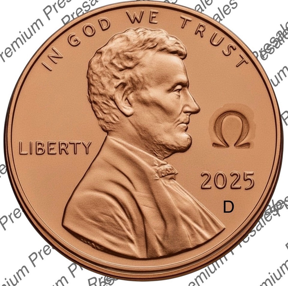 (50) 2025 P & D Lincoln Penny Cent OMEGA Ω Counterstamp* IN STOCK | eBay