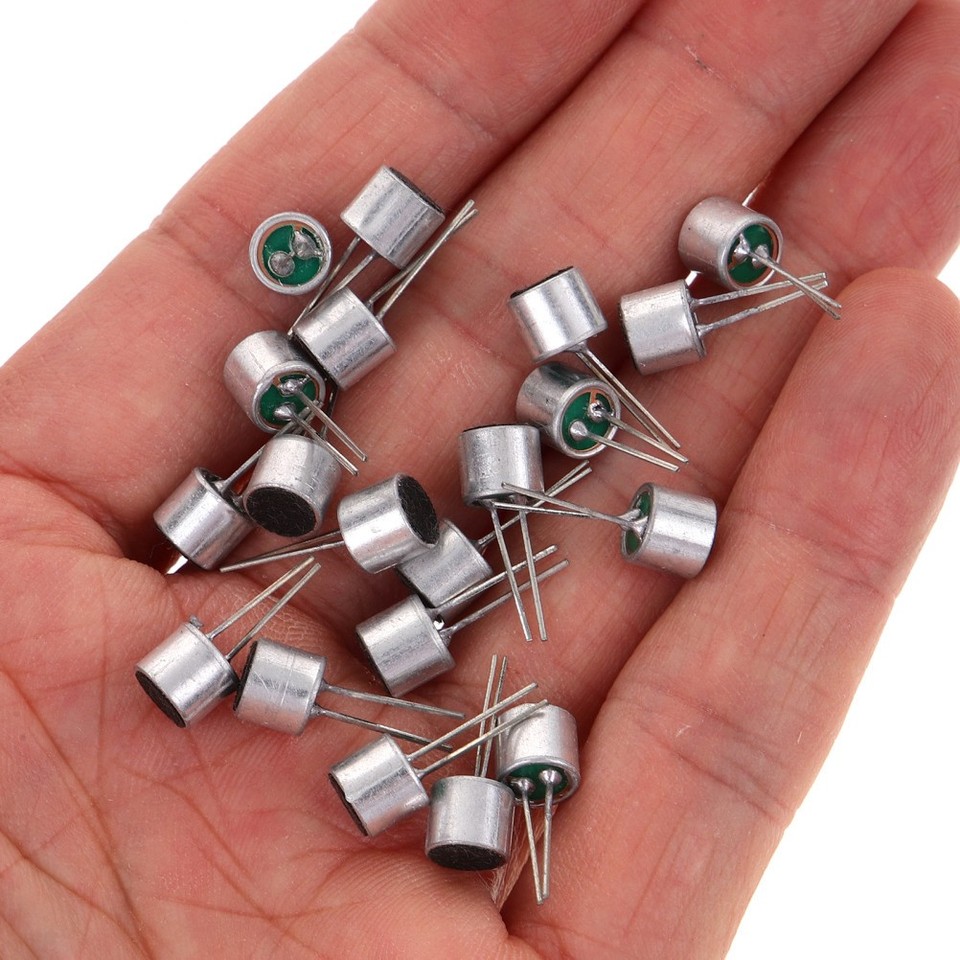 100pcs 6x5mm Electret Microphone Pickup - Copper Electret Condenser Mic ...