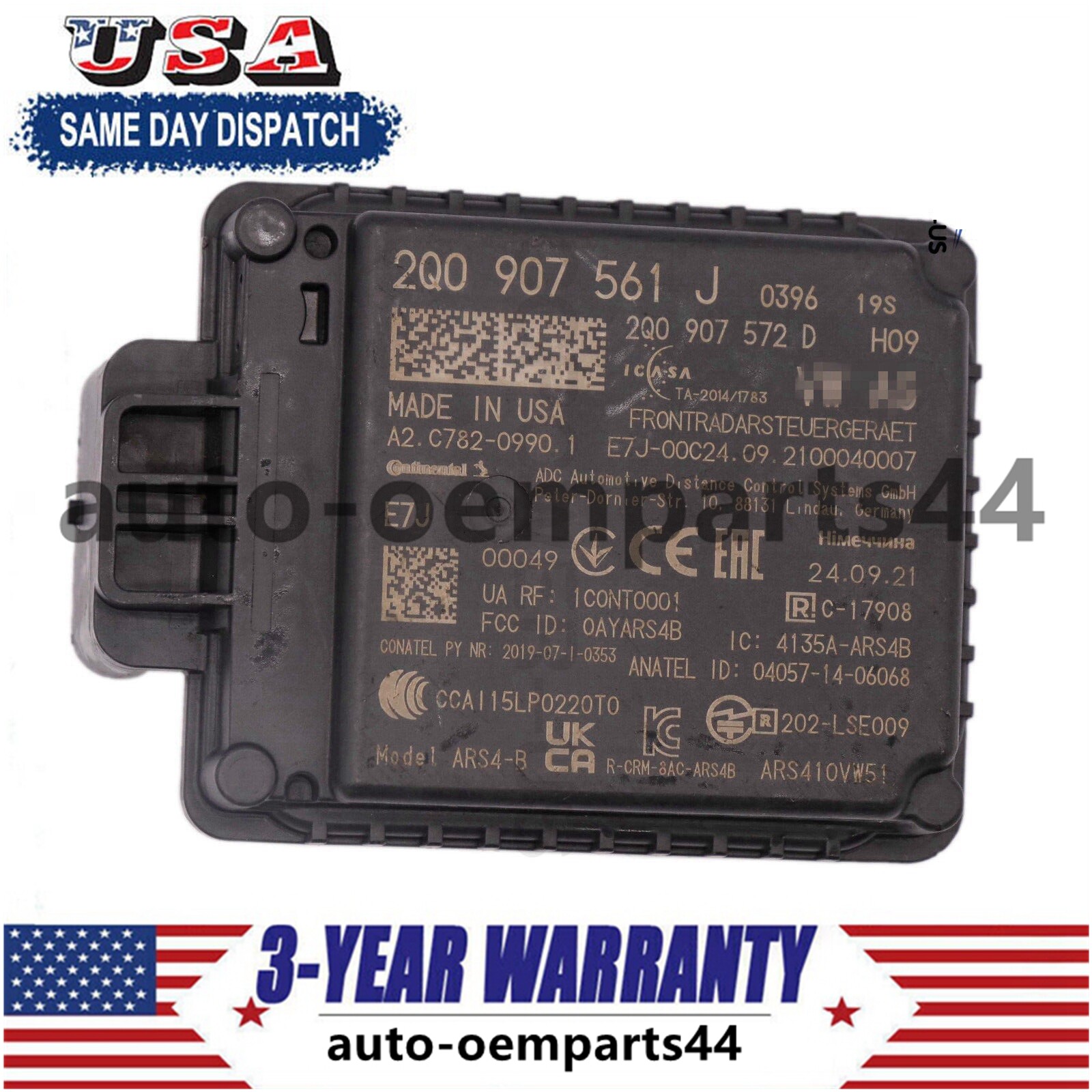 OEM Front Distance Radar 2022 2023 VW Atlas Tiguan Arteon Taos Jetta ...