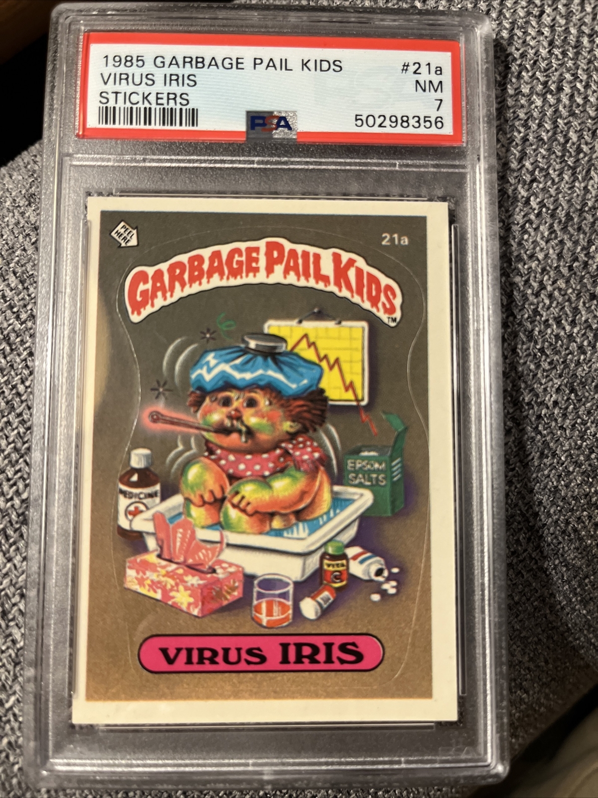 1985 Topps Garbage Pail Kids GPK Stickers #21a Virus Iris PSA 7 NM | eBay