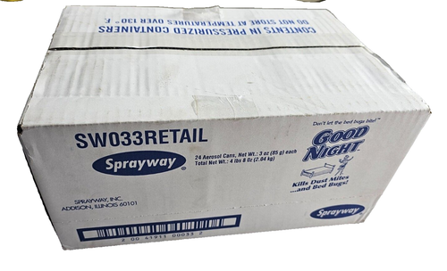 Case 24 3Oz Sprayway Good Night Aerosol Bed Bug/Dust Mite/Lice/Flea ...