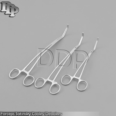 Surgical Forceps Satinsky Cooley Debakey Veterinary Instruments Set of ...