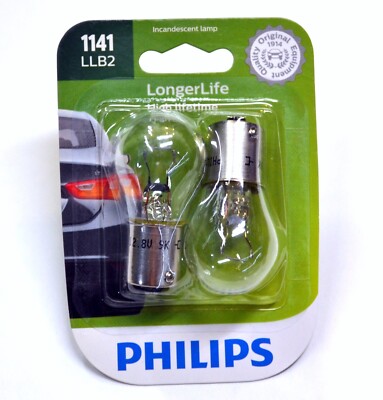 Philips LongerLife 1141 18.43W Two Bulbs Stop Brake Rear Light ...