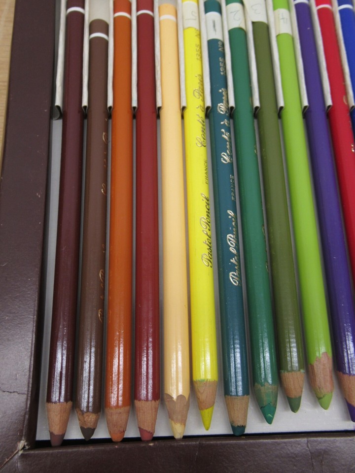 Vintage Conte A Paris, France 24 Pastel Pencils #124 set - used | eBay