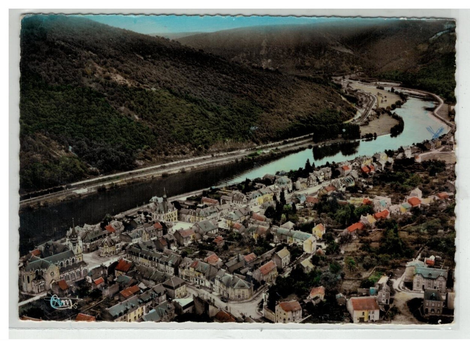 08 Haybes Sur Meuse Aerial View Of The Meuse In The Direction Of Fepin ...