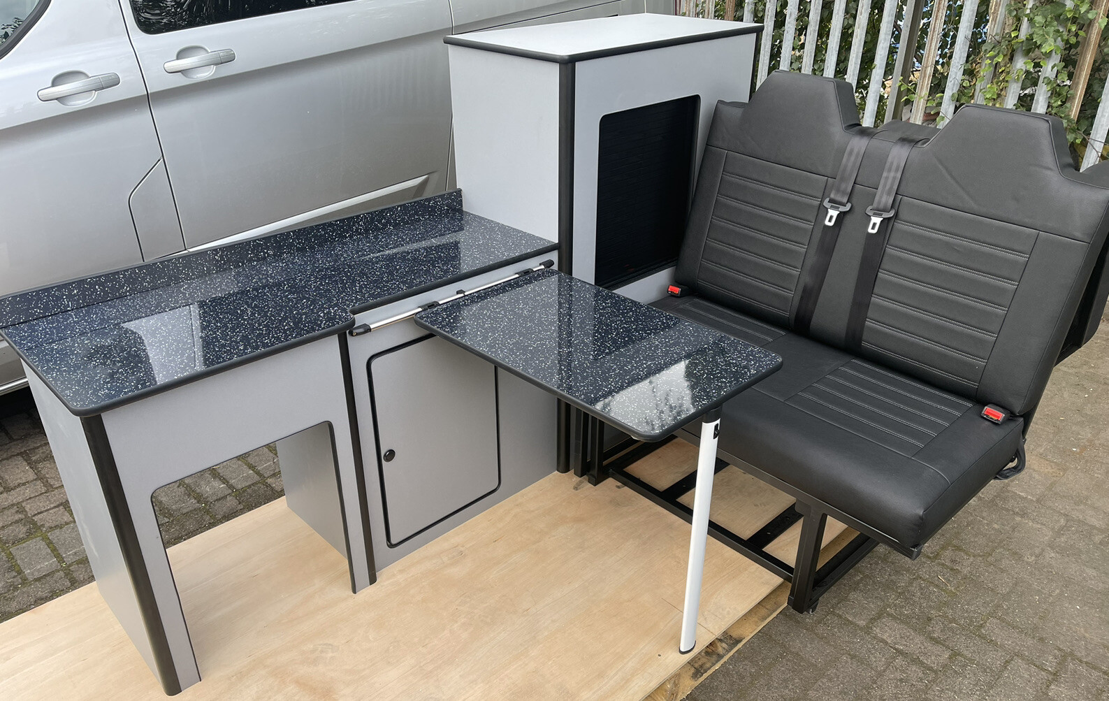 Camper van furniture kit,Table And Rock And Roll bed/ Transit custom ...