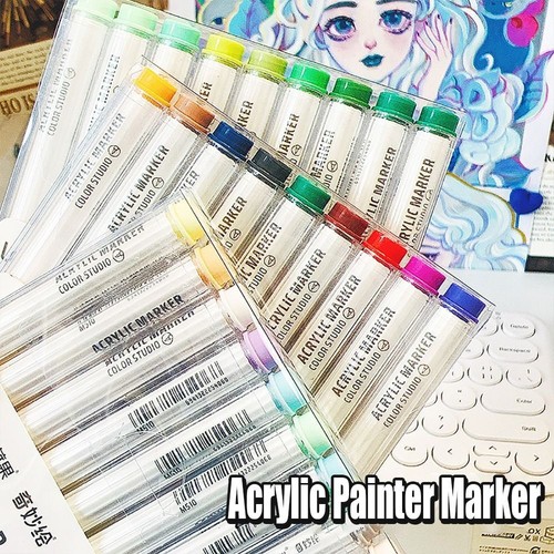 Art Stationery Acrylic Pen Stackable Color Art Felt Pens Marker Pen ...