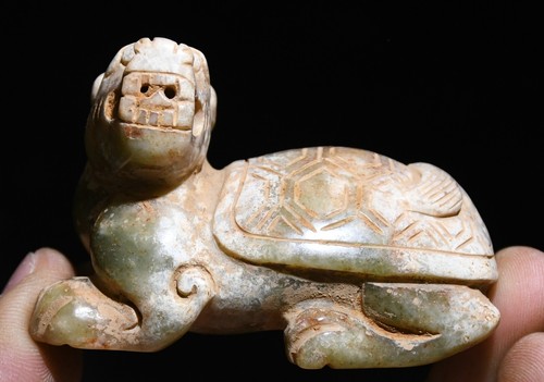 7CM Han Dynasty Hetian Jade PiXiu Phylactery Guardian Beast Brave ...