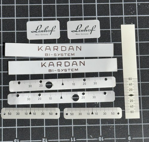 Linhof Bi Kardan Measurement Scales New Old Stock Original Decals Super ...