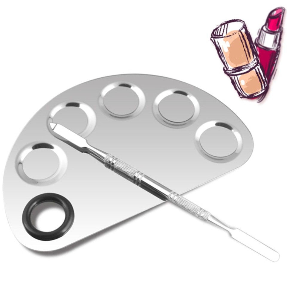 2 Pcs Makeup Plate for Foundation Palette Shape Manicure Spatula | eBay
