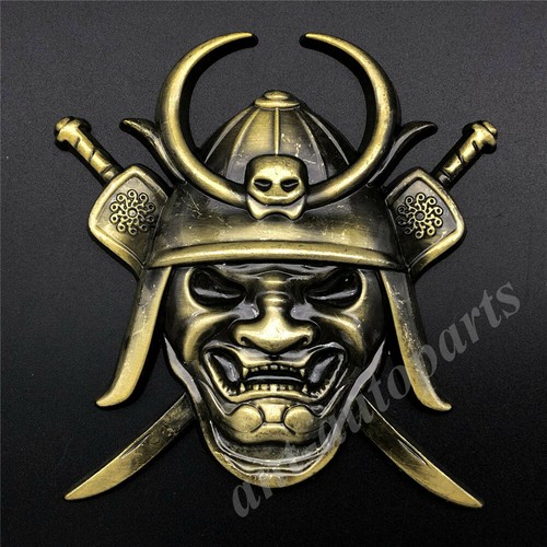 3D Bronze Metal Ghost Samurai Skull Japan Hannya Car Emblem Badge Decal ...