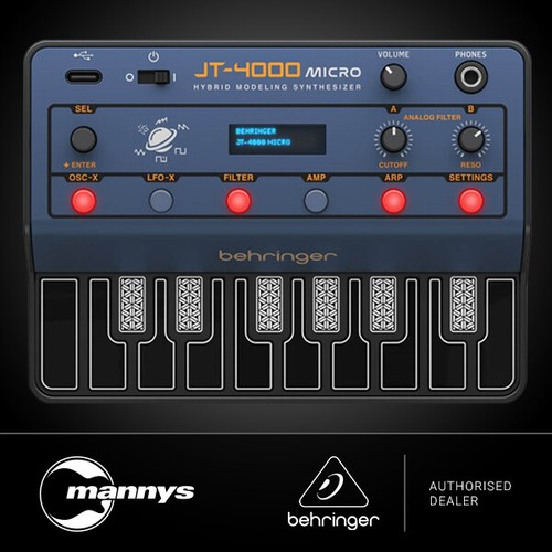 Behringer JT4000 Micro 4-Voice Portable Hybrid Synth w/ Analog Filter ...