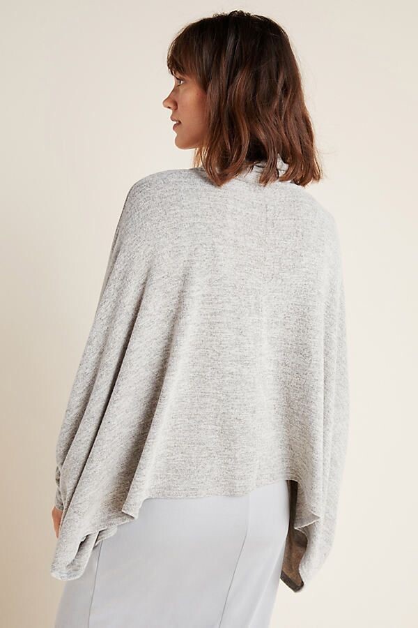 NWT Anthropologie Saturday Sunday Stella Hacci Turtleneck Poncho Light ...