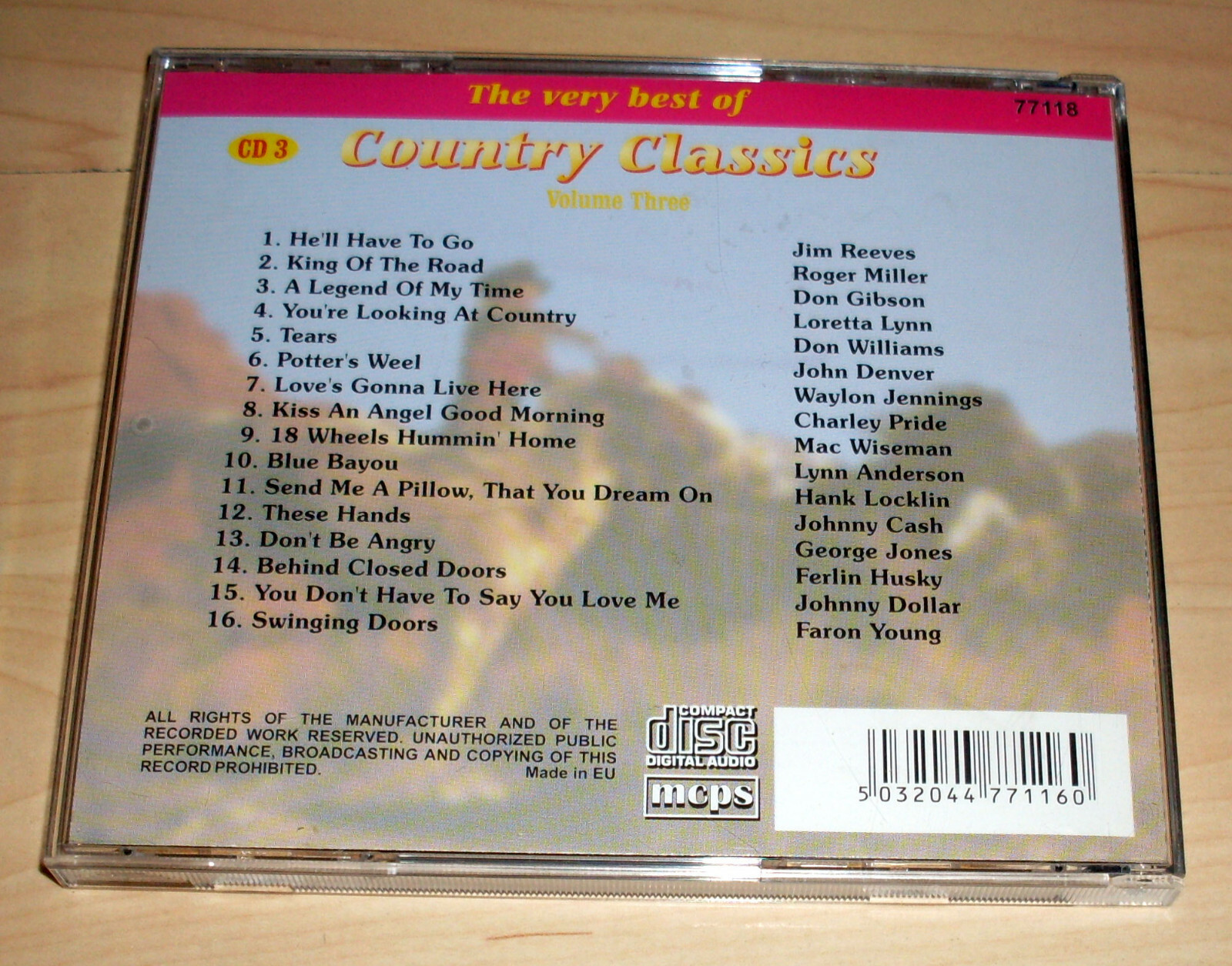 CD Album Sampler - The Very Best of Country Classics 3 - Rhine Stone ...