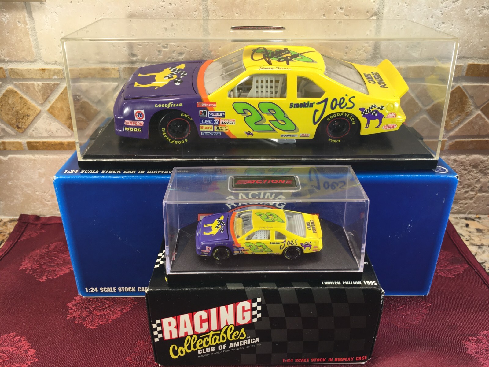 JIMMY SPENCER 23 Smokin Joe’s 1995 1/24 HO Car & RCCA 1/64 HO Car ...