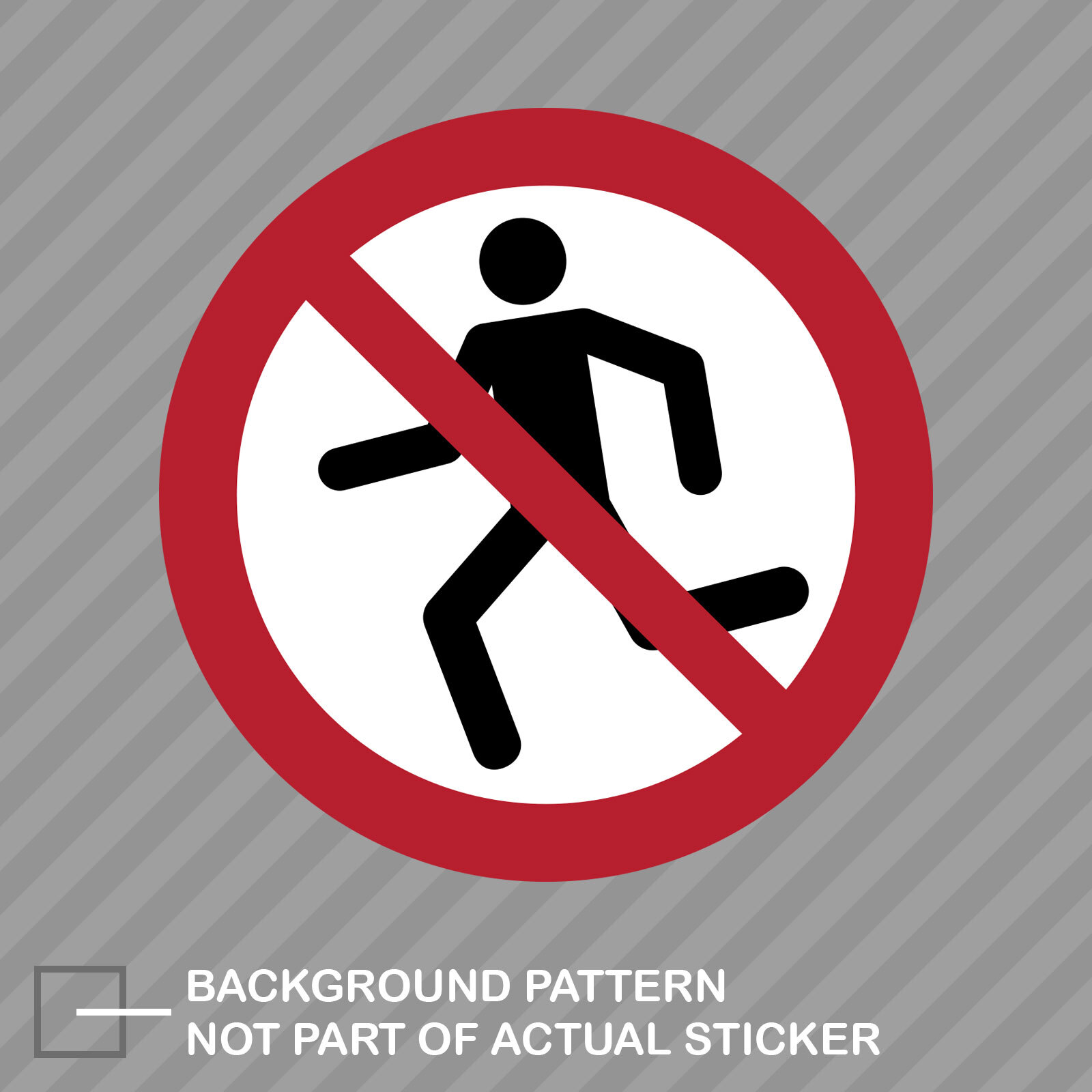 P048 No Running Sticker Decal Vinyl iso 7010 iso 3864 hazard safety ...