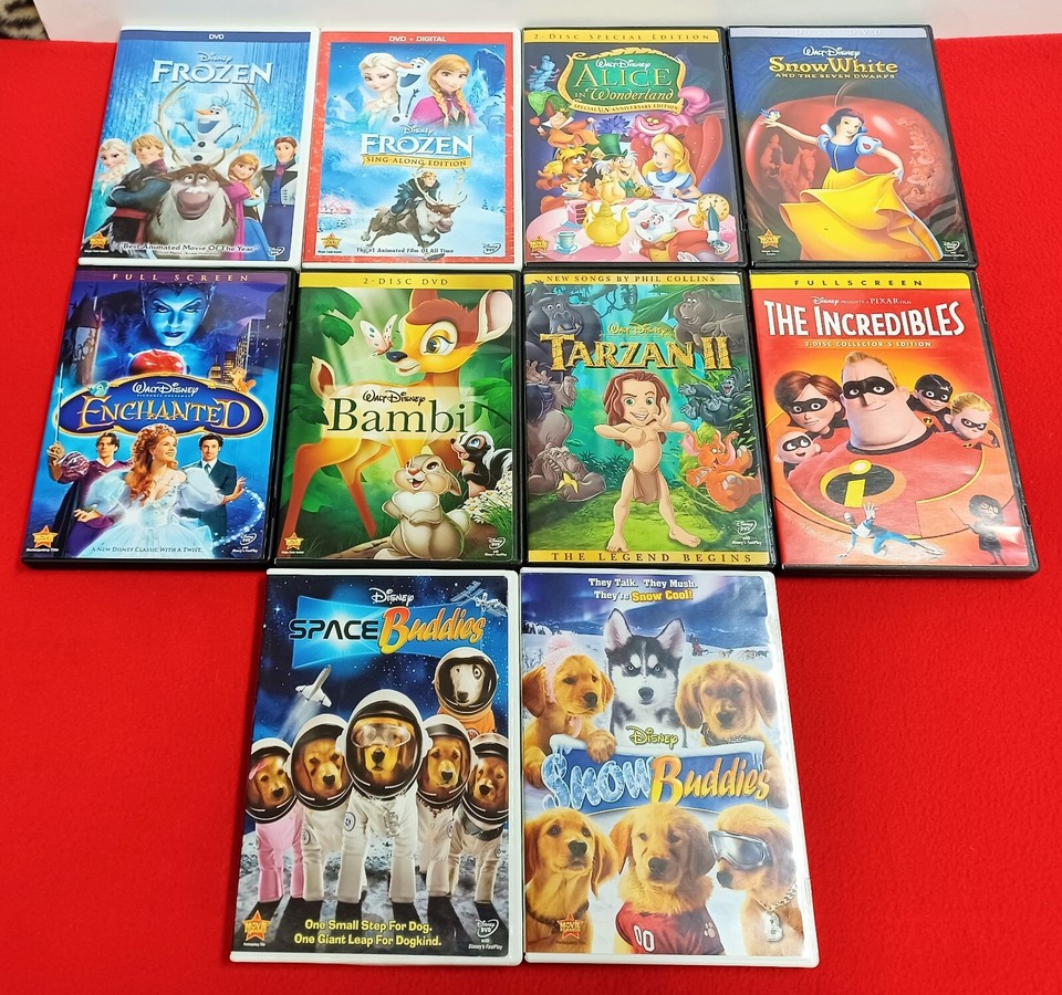 10 Movie Bundle DVD Lot Disney Animation Family Kids Children Tested ...