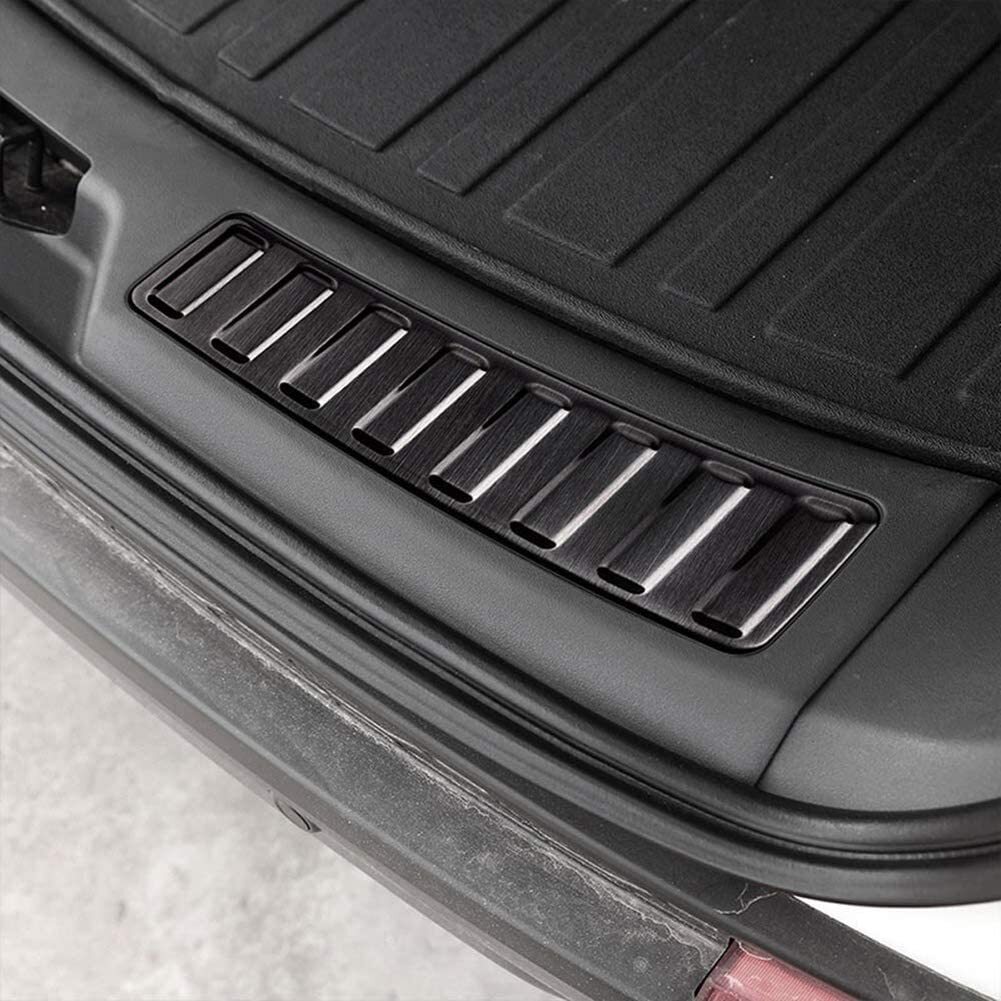 2X Black Rear Bumper Cargo Door Sill Scuff Plate For Land Rover ...