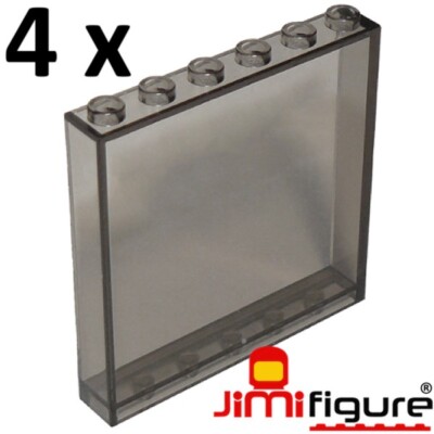 NEW 4 x LEGO Panel 1x6x5 Transparent Brown Black 59349 Wall Element ...